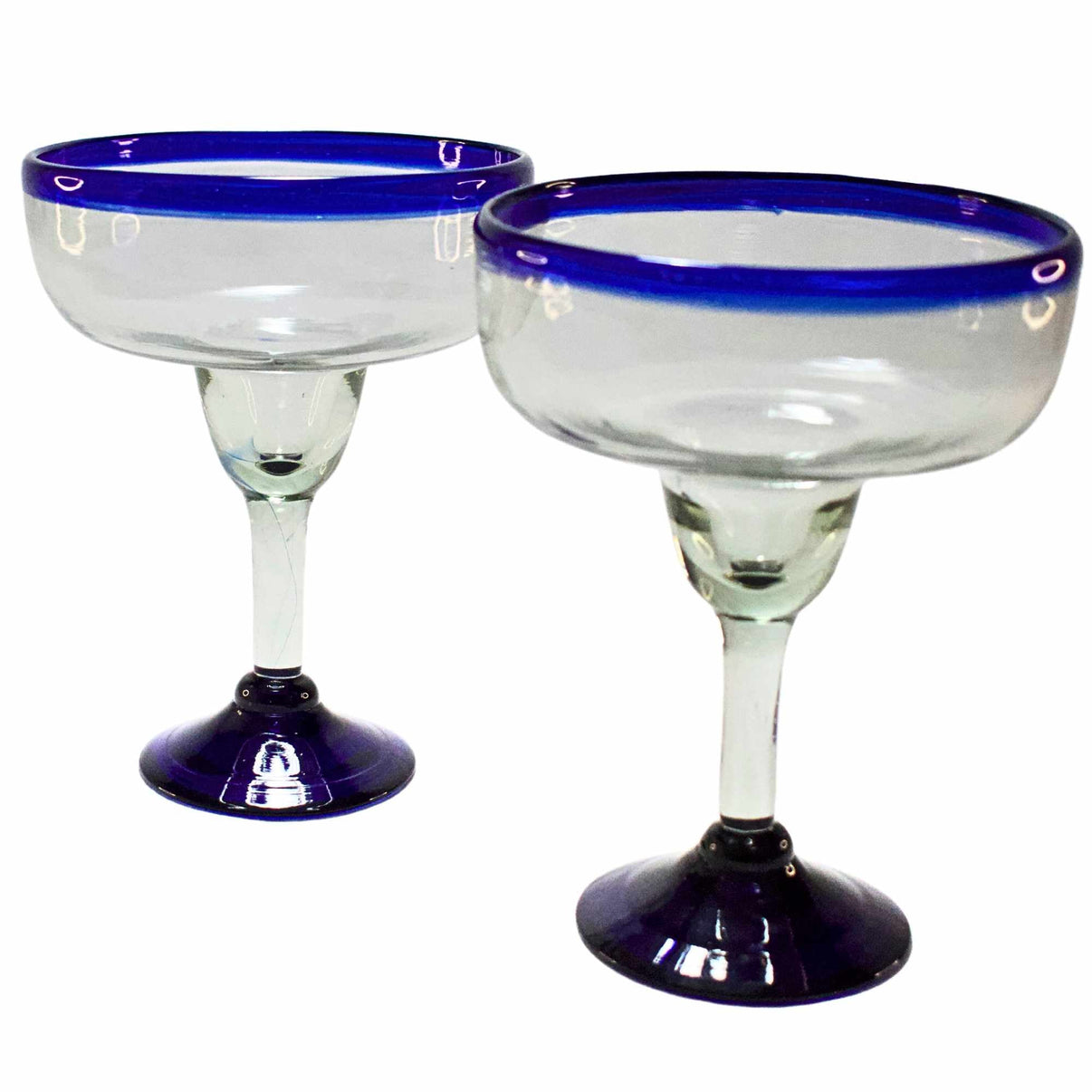 MAREY Margarita Glasses Mexican Blown Glass | Artisan Crafted | Set of